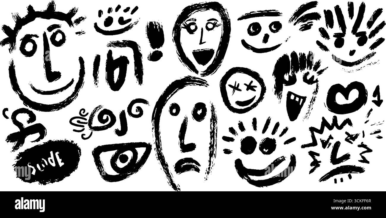 Laughing emoji concept line Cut Out Stock Images & Pictures - Alamy