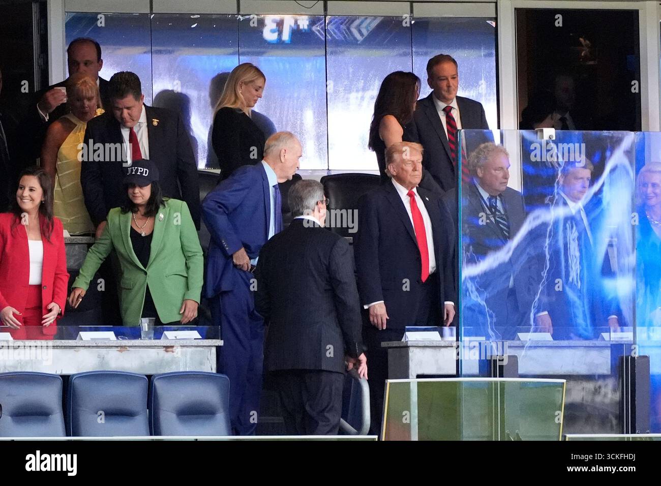 President Donald Trump attends a Detroit Tigers against the New York ...