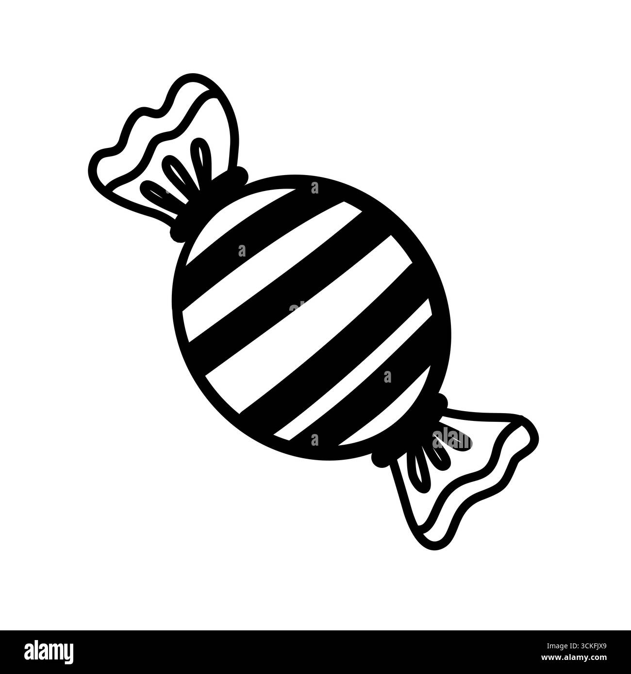 Cute doodle candy vector Black and White Stock Photos & Images - Alamy
