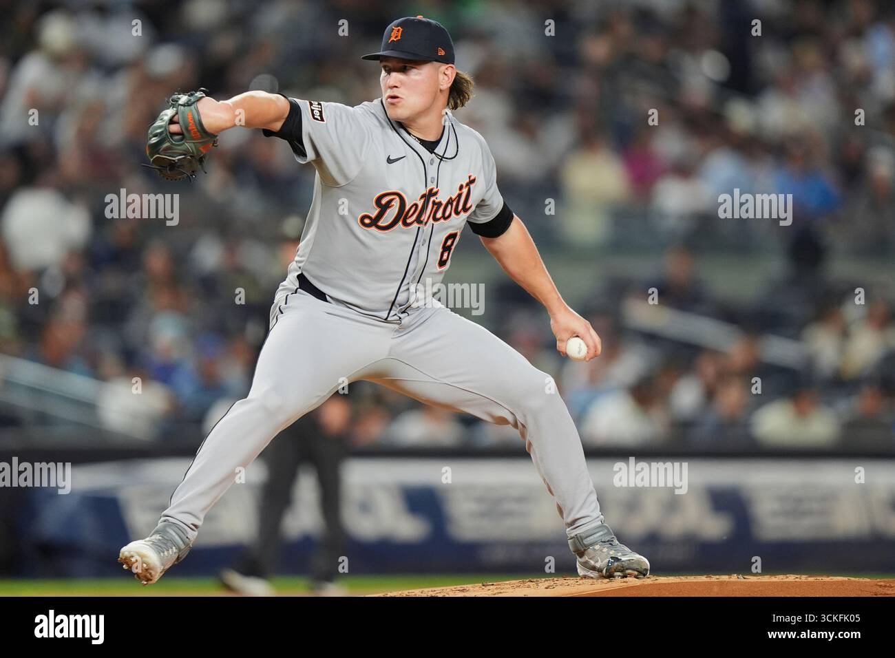 Detroit Tigers' Tyler Holton pitches during the first inning of a ...
