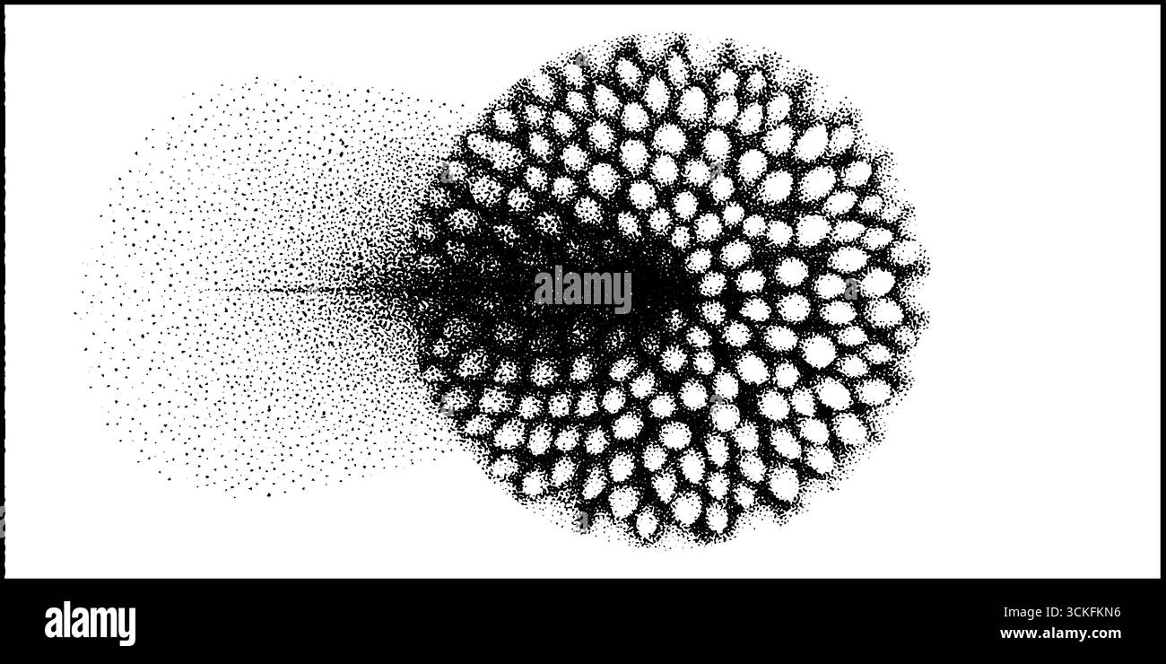 Intricate mandala with stipple dotwork technique for artistic design ...