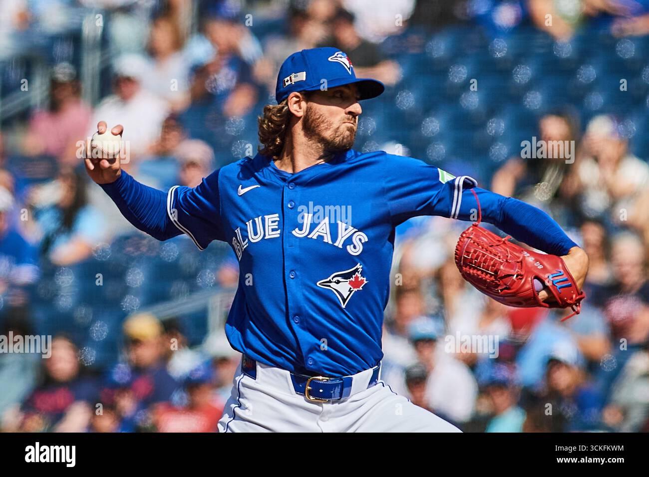 Toronto Blue Jays pitcher Kevin Gausman (34) works against the Houston ...
