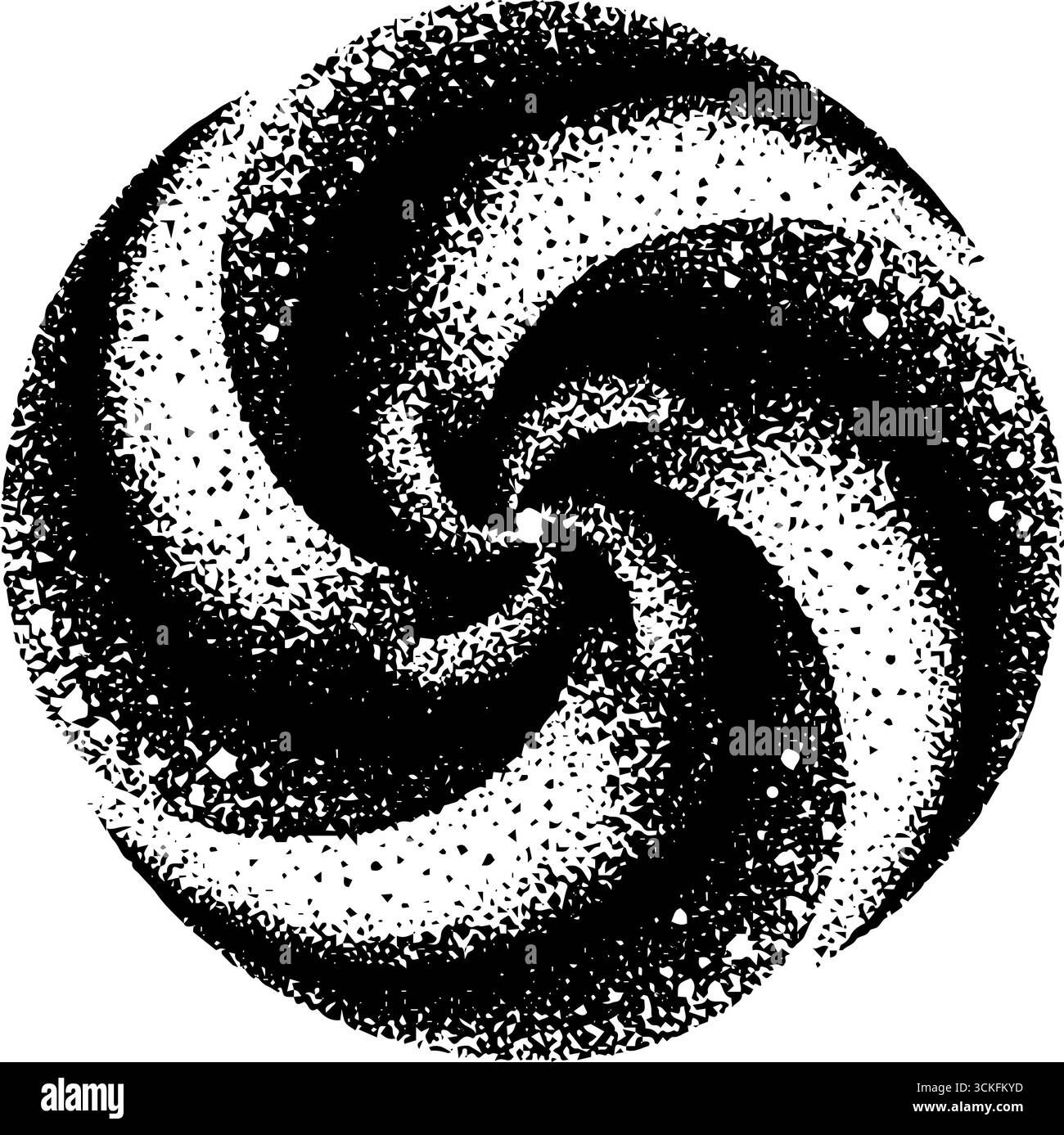 Abstract minimalist stipple art with swirling patterns for creative ...
