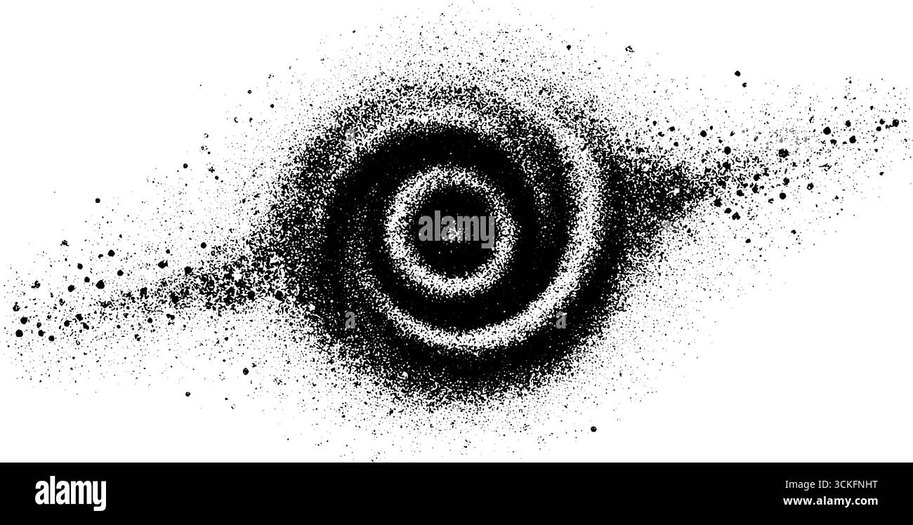 Intricate stippling dotwork spiral vortex for design and art projects ...