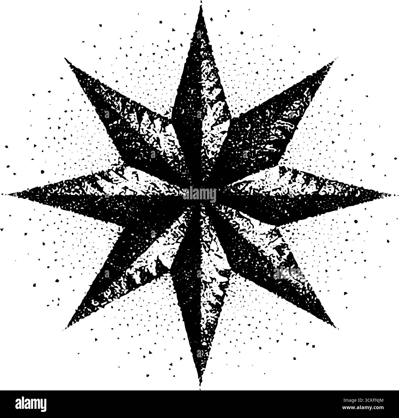 Intricate dotwork mandala design with stipple texture for artistic ...