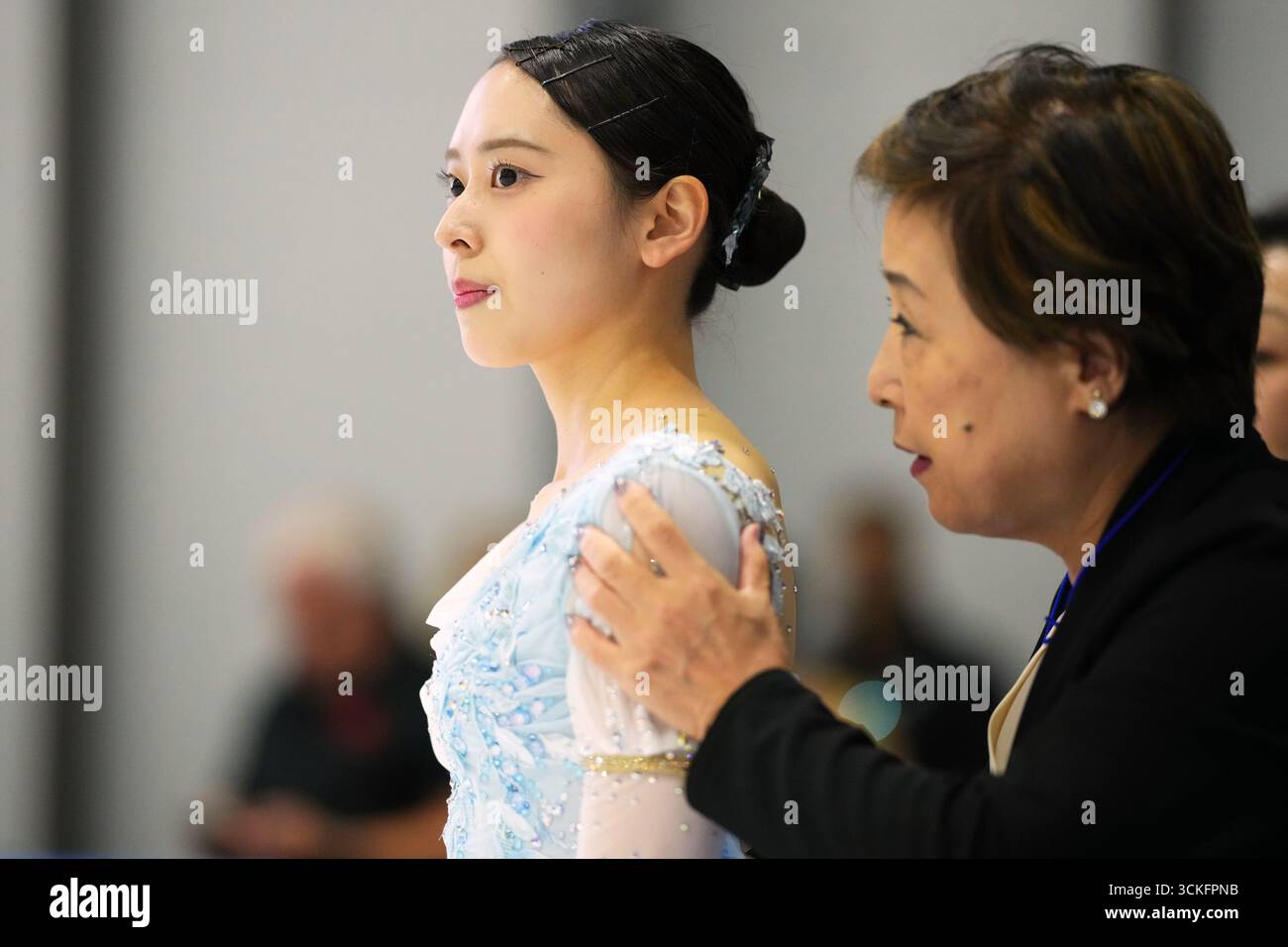 (L-R) Saki Miyake (JPN), Sonoko Nakano coach, SEPTEMBER 6, 2025 ...