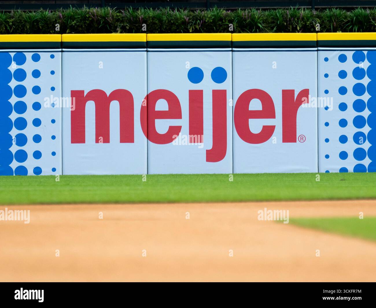 DETROIT, MI - SEPTEMBER 05: The Meijer logo is pictured before a ...