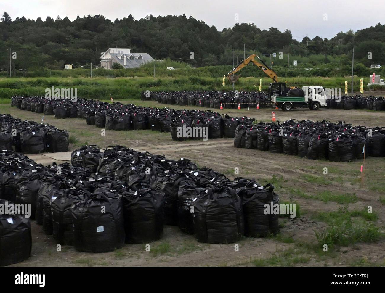 A photo shows temporary storage site for low-level radioactive waste in ...