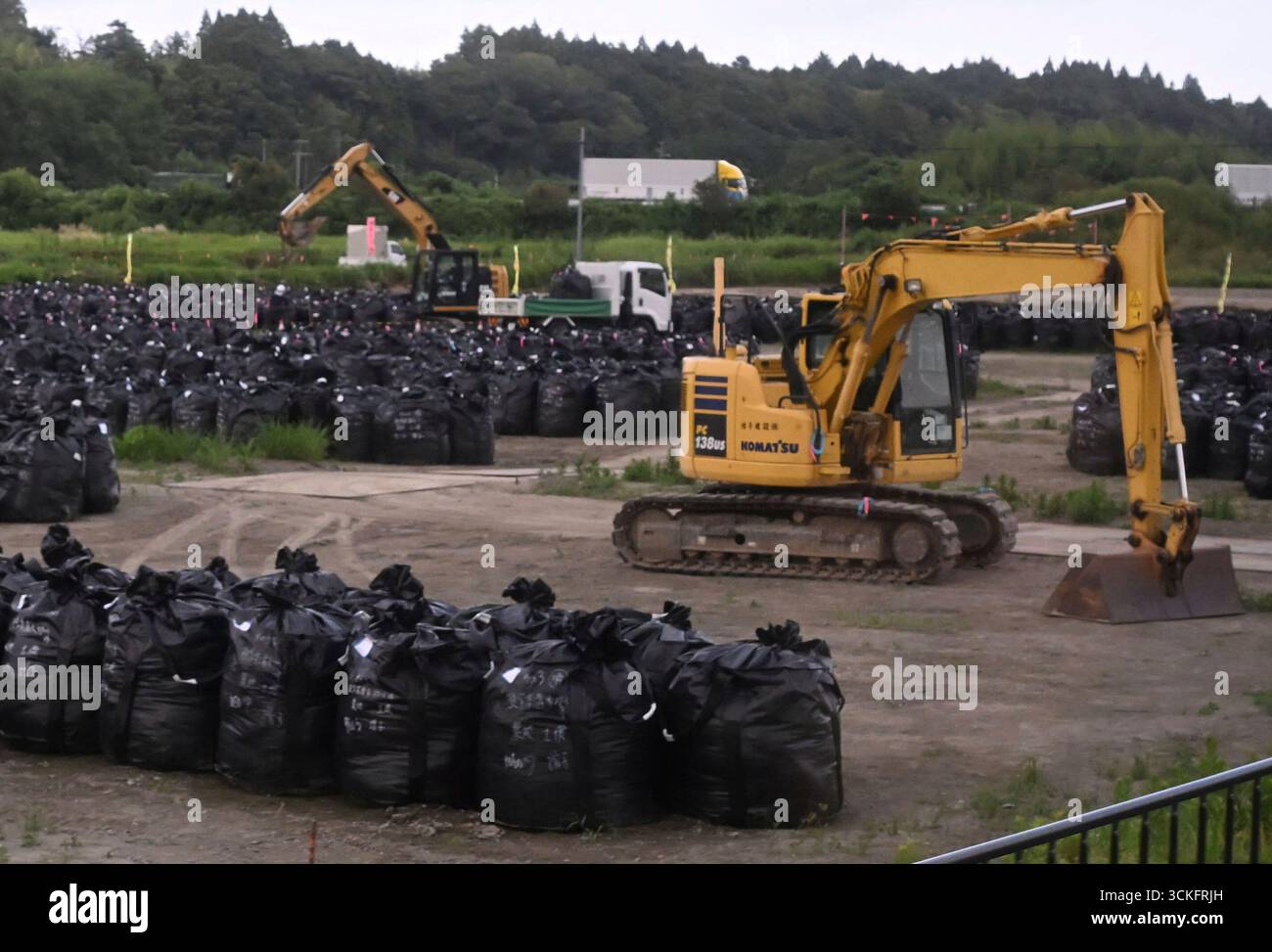 A photo shows temporary storage site for low-level radioactive waste in ...