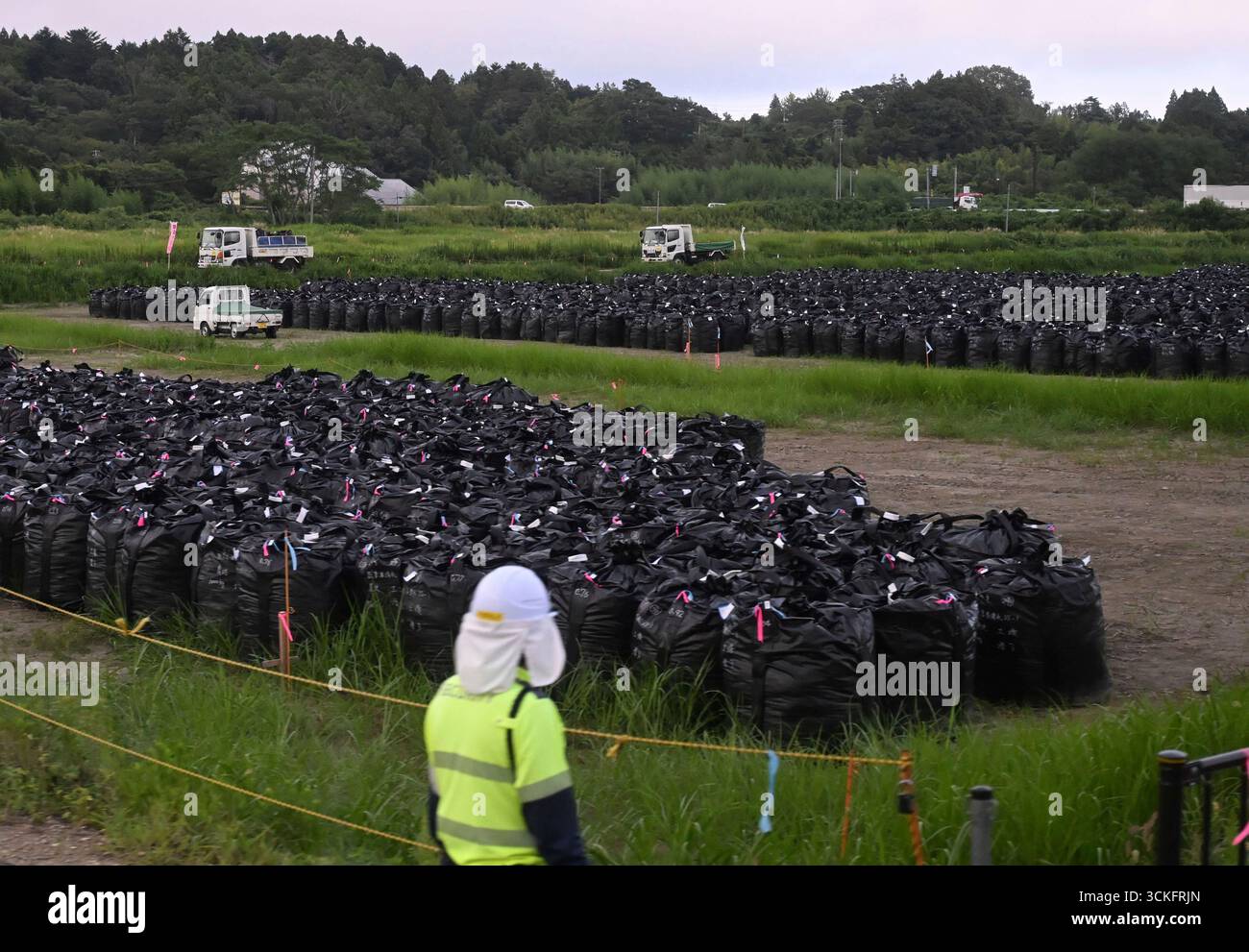 A photo shows temporary storage site for low-level radioactive waste in ...