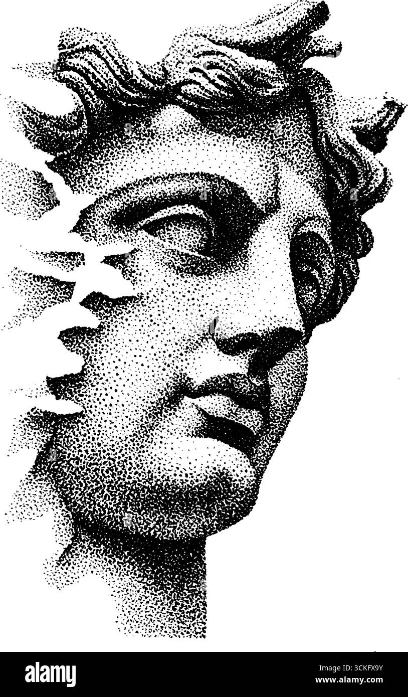 Fragmented ancient sculpture face hi-res stock photography and images ...