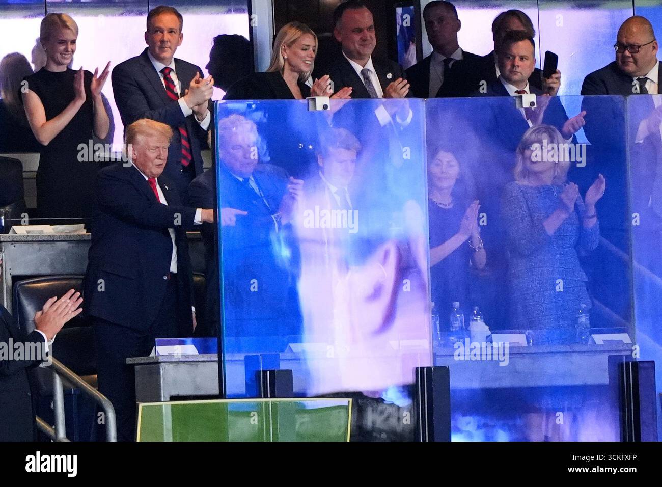 President Donald Trump attends a Detroit Tigers against the New York ...