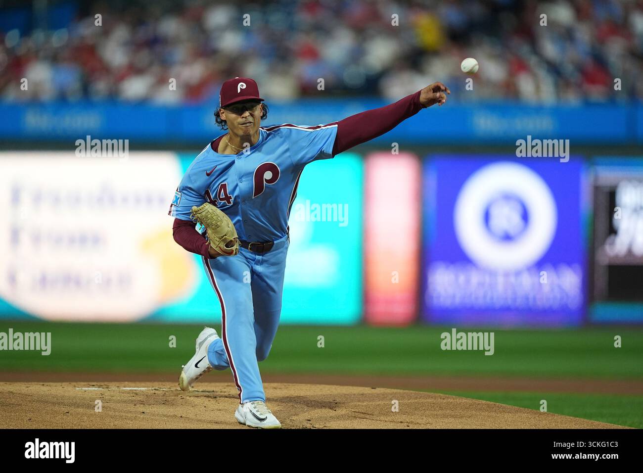 Philadelphia Phillies pitcher Jesús Luzardo during the first inning of ...
