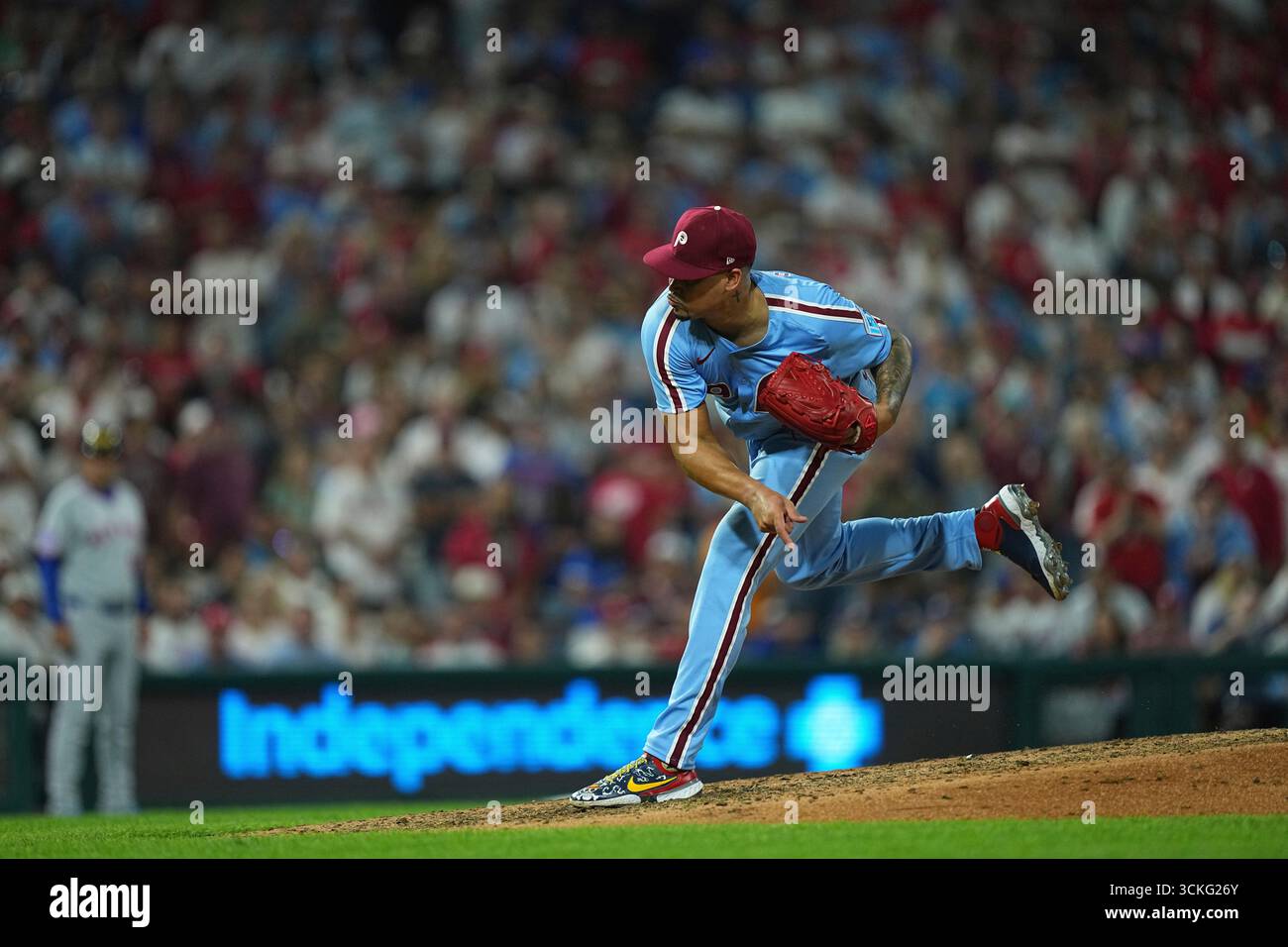 Philadelphia Phillies pitcher Jhoan Duran during the eighth inning of a ...