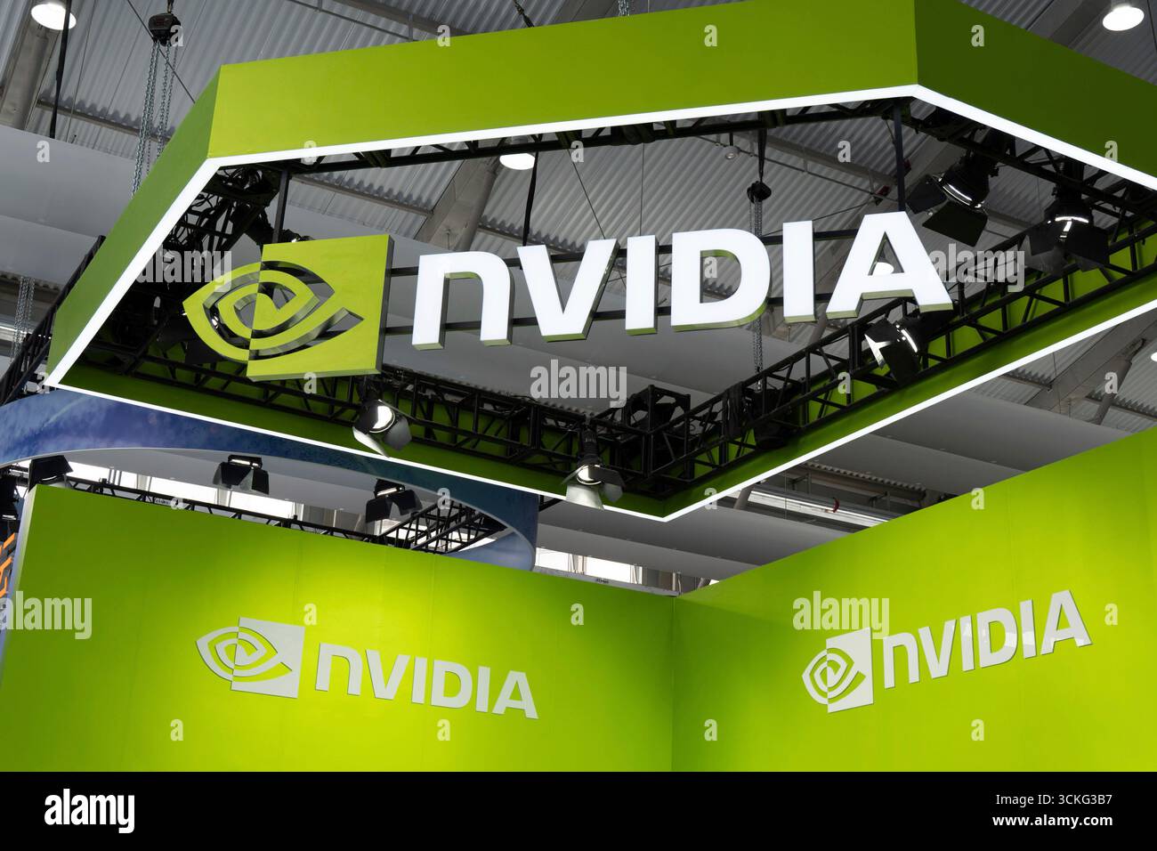 The booth of nVidia during a tech show in Shanghai, China Wednesday ...