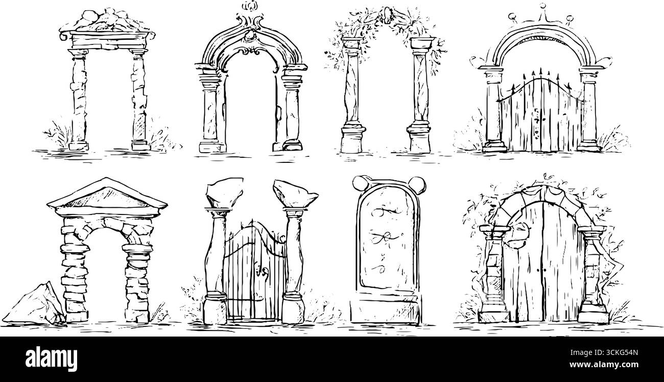 Arches ruins Cut Out Stock Images & Pictures - Alamy