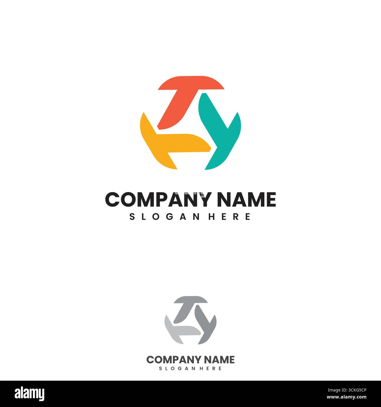 Colorful letter triple T logo concept design sign symbol. Vector ...