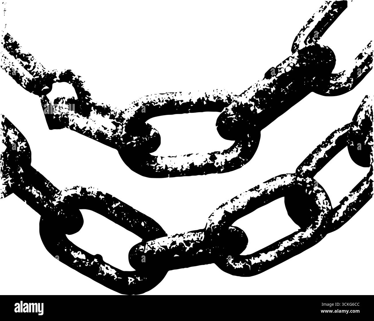Grunge black and white chain sketch for industrial design Stock Vector ...