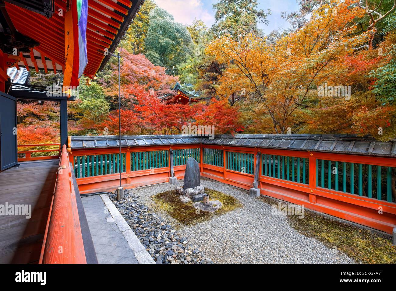 Kyoto, Japan - November 22 2024: Bishamondo Temple with beautiful ...