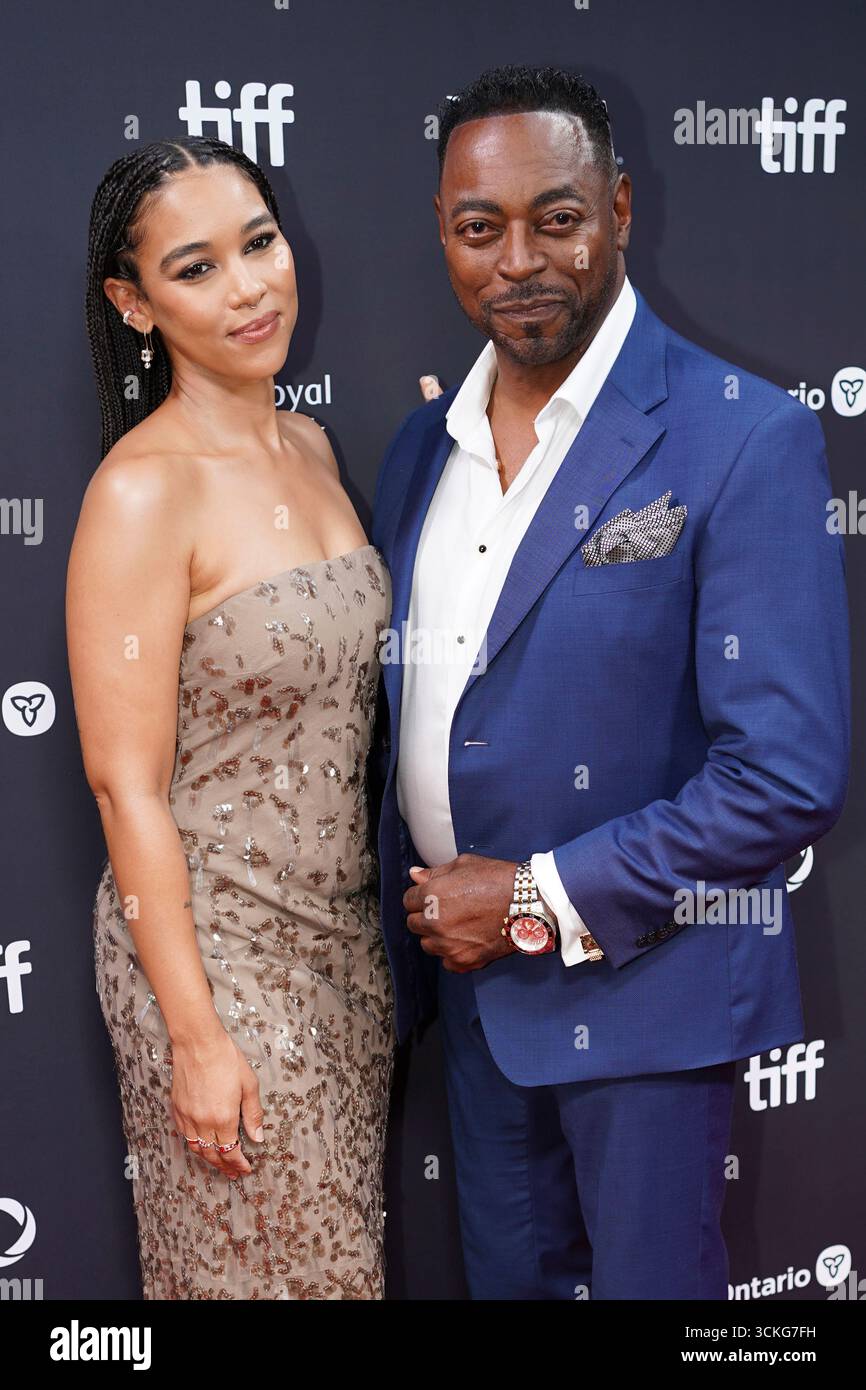 (L-R) Alexandra Shipp and James Shipp Sr. attend the red carpet for the ‘Glenrothan’ premiere ...