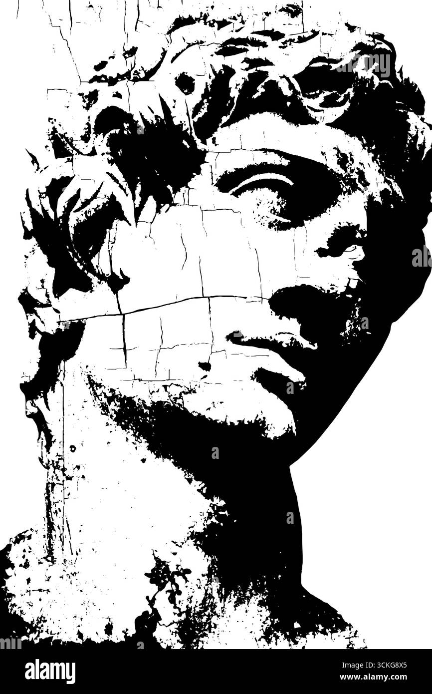Ancient statue broken Stock Vector Images - Alamy