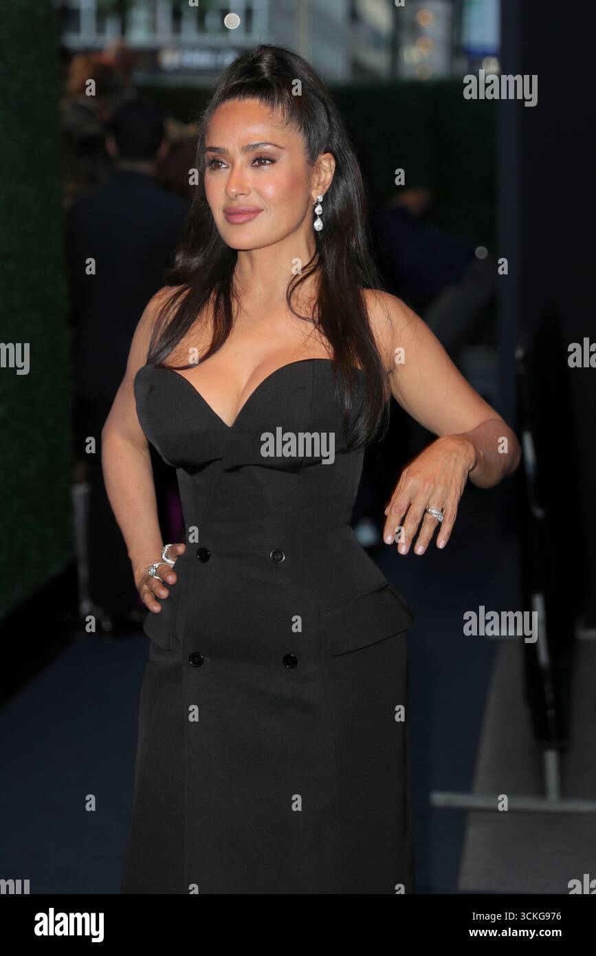 NEW YORK, NEW YORK – SEPTEMBER 11: Salma Hayek and Francois-Henri ...