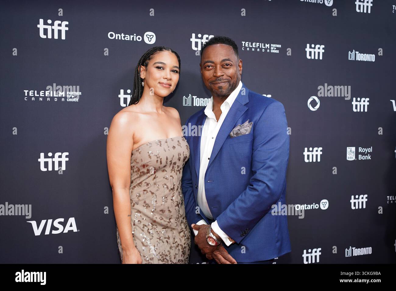 (L-R) Alexandra Shipp and James Shipp Sr. attend the red carpet for the ‘Glenrothan’ premiere ...