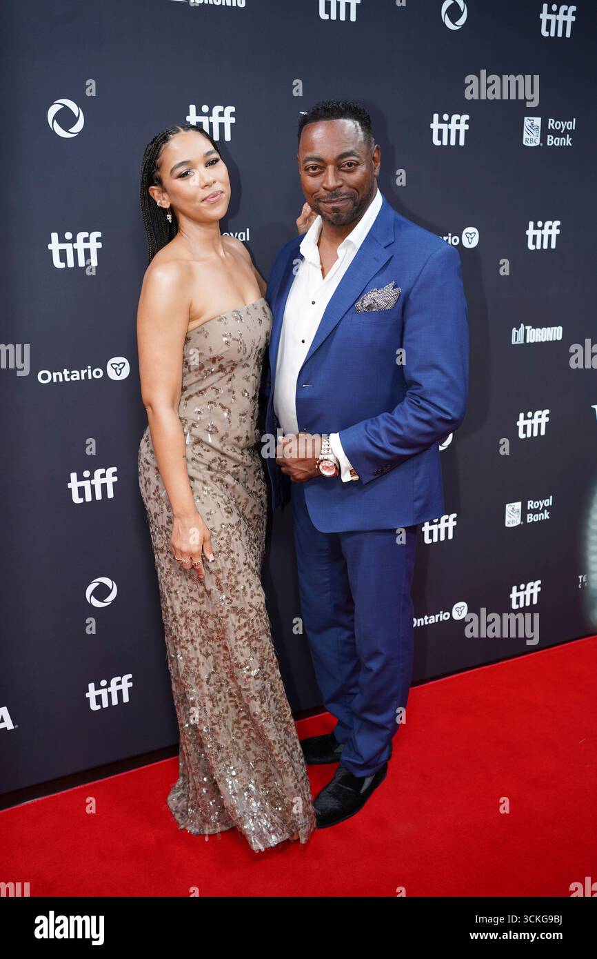 (L-R) Alexandra Shipp and James Shipp Sr. attend the red carpet for the ‘Glenrothan’ premiere ...