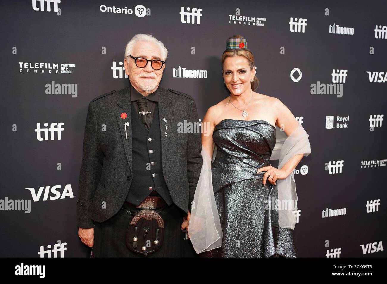 (L-R) Brian Cox and Nicole Ansari-Cox attend the red carpet for the ‘Glenrothan’ premiere during ...