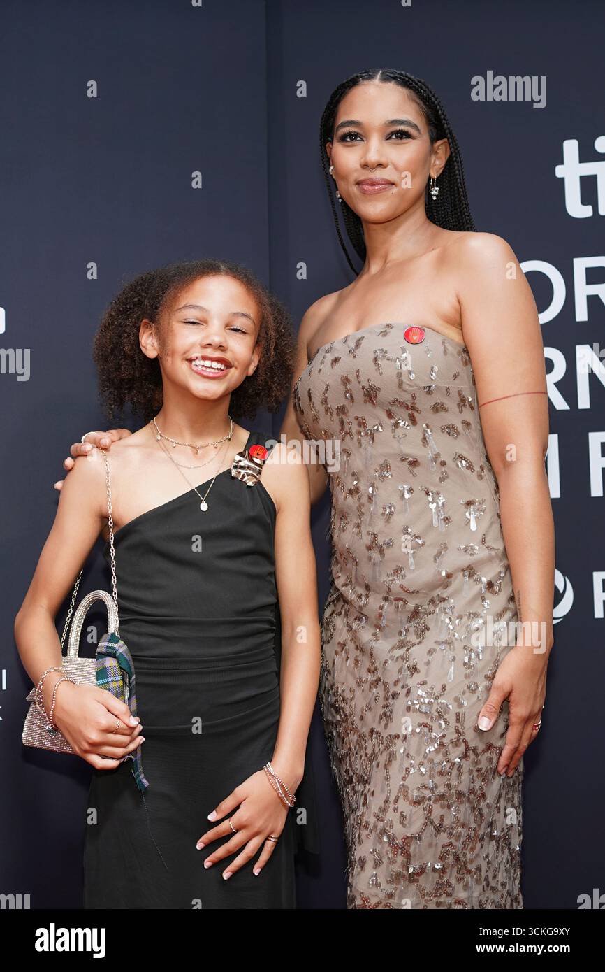 (L-R) Alexandra Wilkie and Alexandra Shipp attend the red carpet for the ‘Glenrothan’ premiere ...