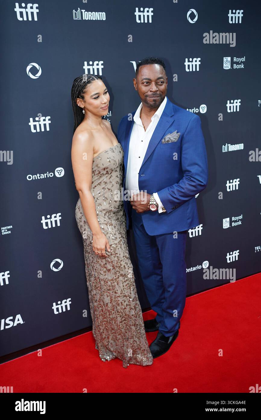 (L-R) Alexandra Shipp and James Shipp Sr. attend the red carpet for the ‘Glenrothan’ premiere ...