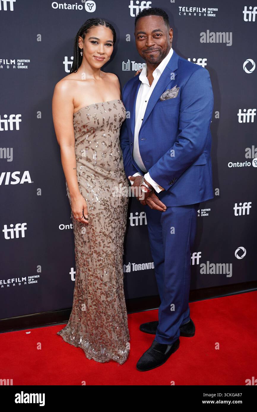 (L-R) Alexandra Shipp and James Shipp Sr. attend the red carpet for the ‘Glenrothan’ premiere ...