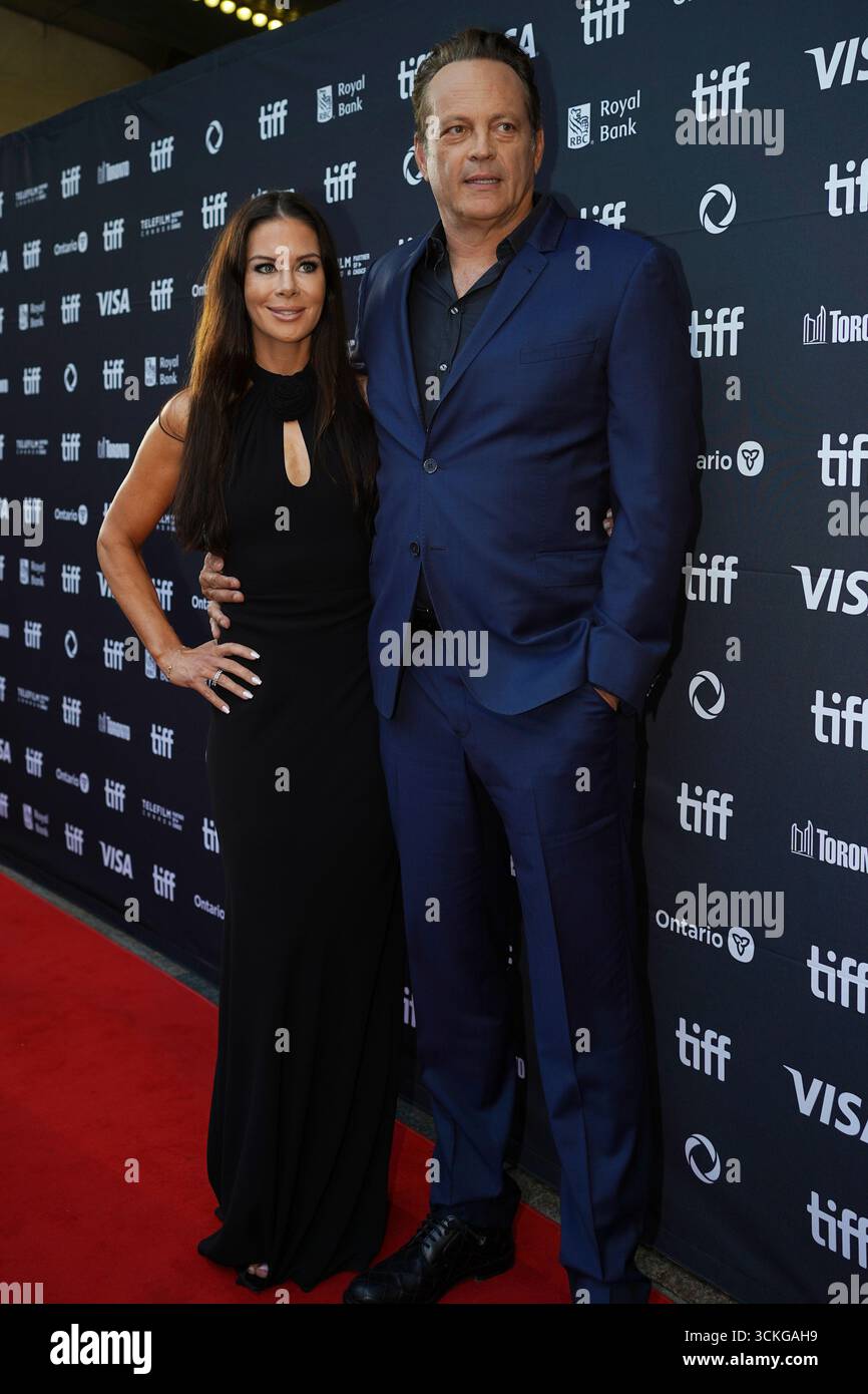 (L-R) Vince Vaughn and Kyla Vaughn attend the red carpet for the ‘Easy ...