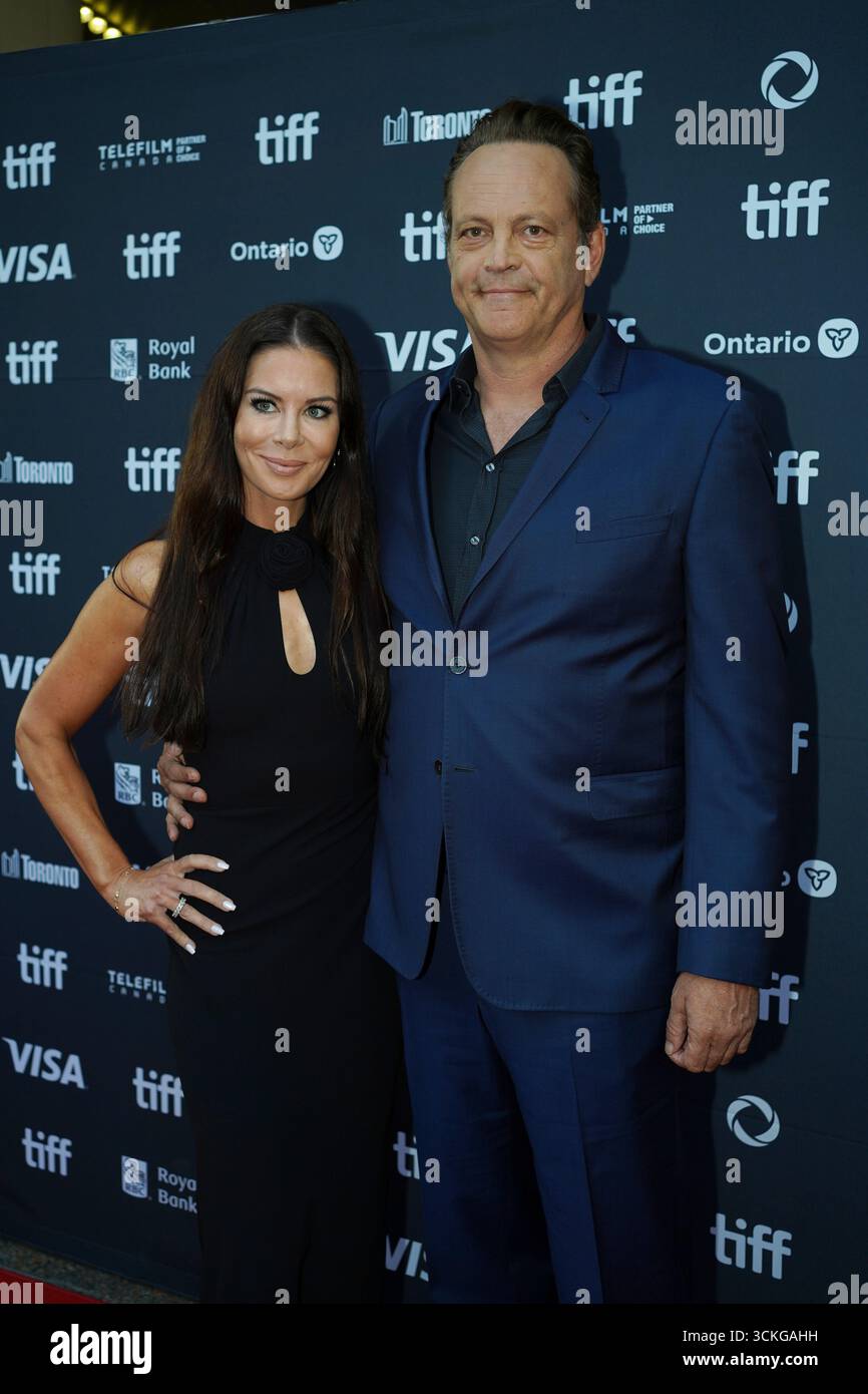 (L-R) Vince Vaughn and Kyla Vaughn attend the red carpet for the ‘Easy ...