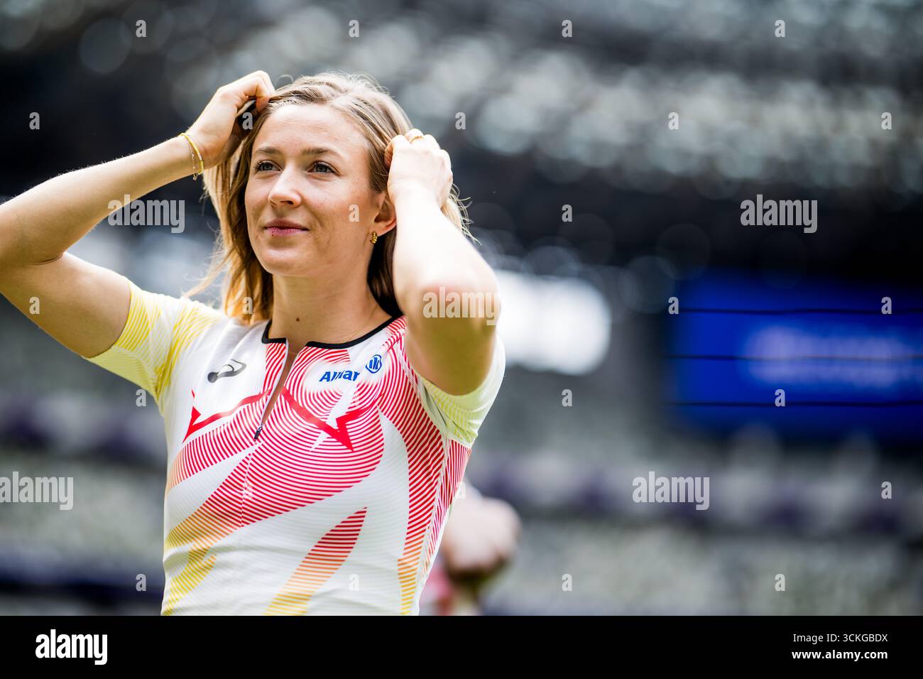 Belgian Paulien Couckuyt pictured in action during a training session ...