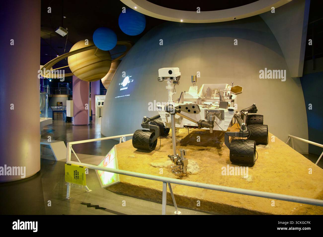 A full-scale model of a Mars rover is displayed at the Jeju Aerospace ...