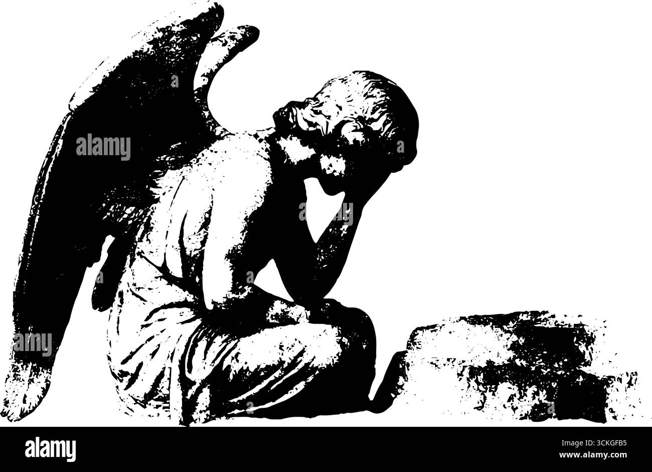 White angel figure Stock Vector Images - Alamy