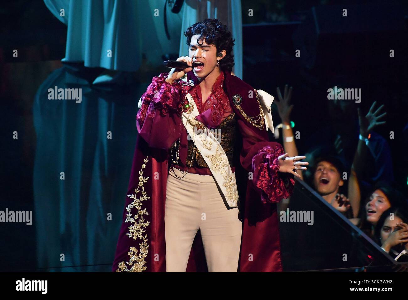 Conan Gray performs on stage during the 2025 MTV Video Music Awards at ...