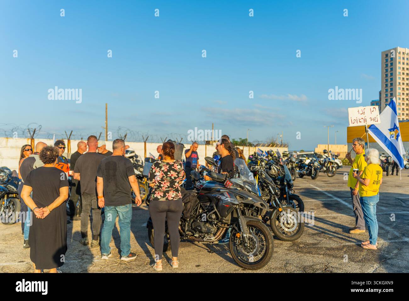 Haifa, Israel - September 12, 2025: People prepare for the OfNova ...