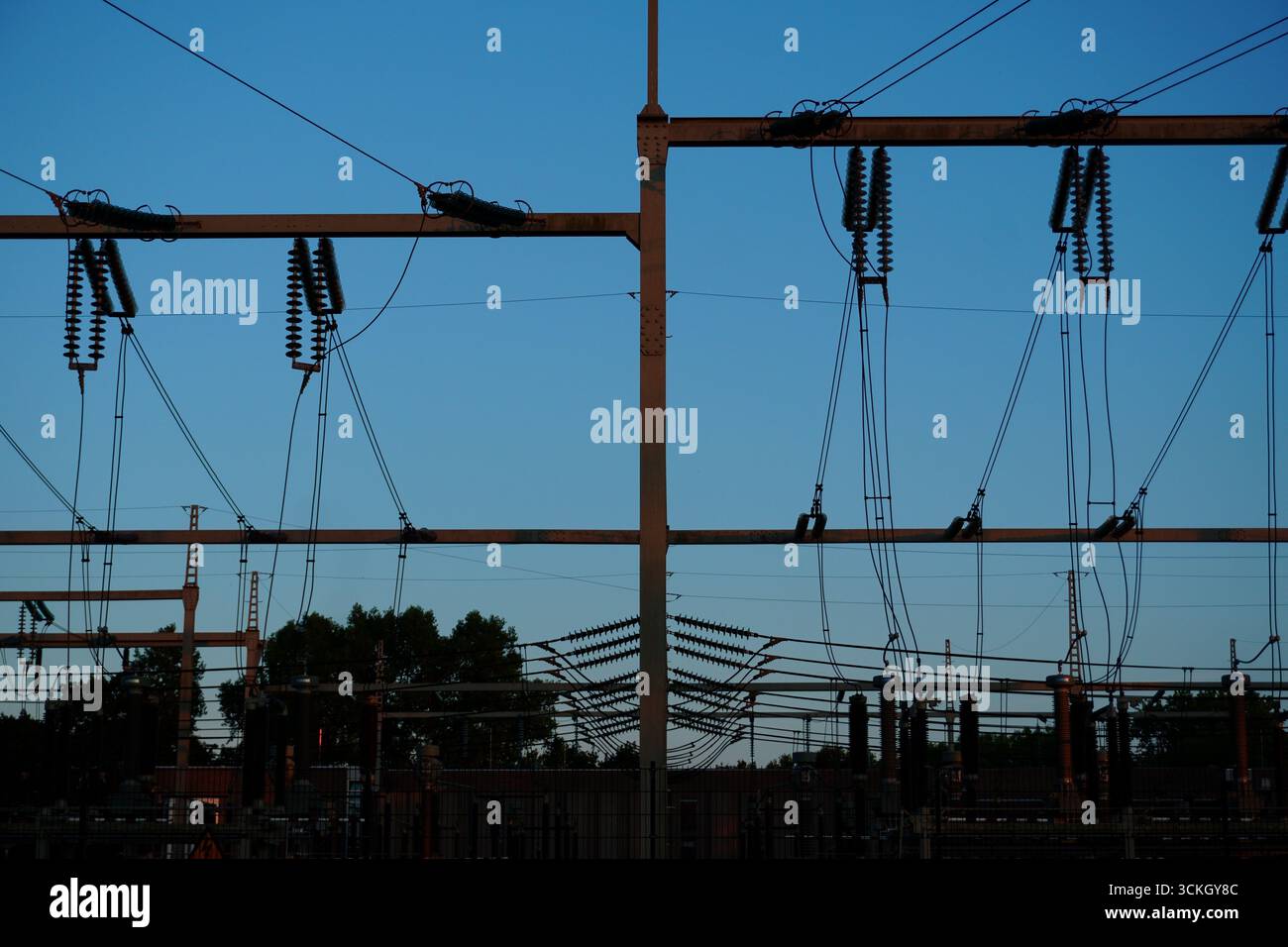 Electricity distribution substation pylons hi-res stock photography and ...