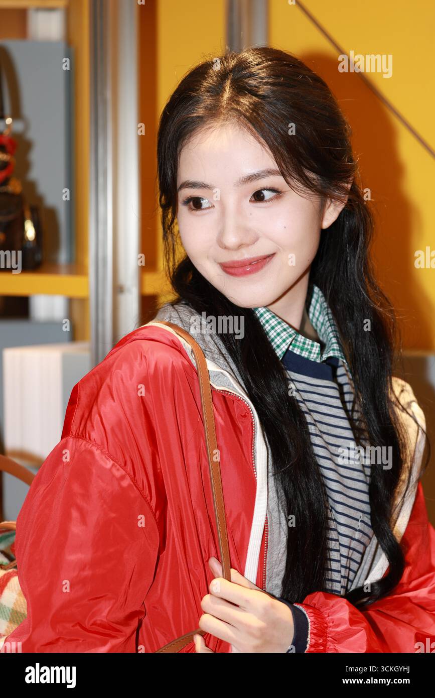 Chinese actress Liu Haocun attends an activity in Guangzhou City, south ...
