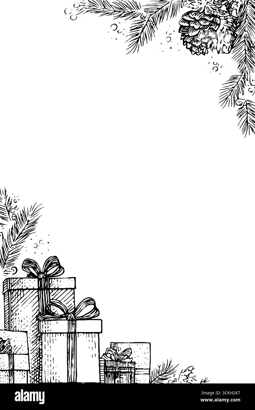 Nostalgic holiday design Black and White Stock Photos & Images - Alamy