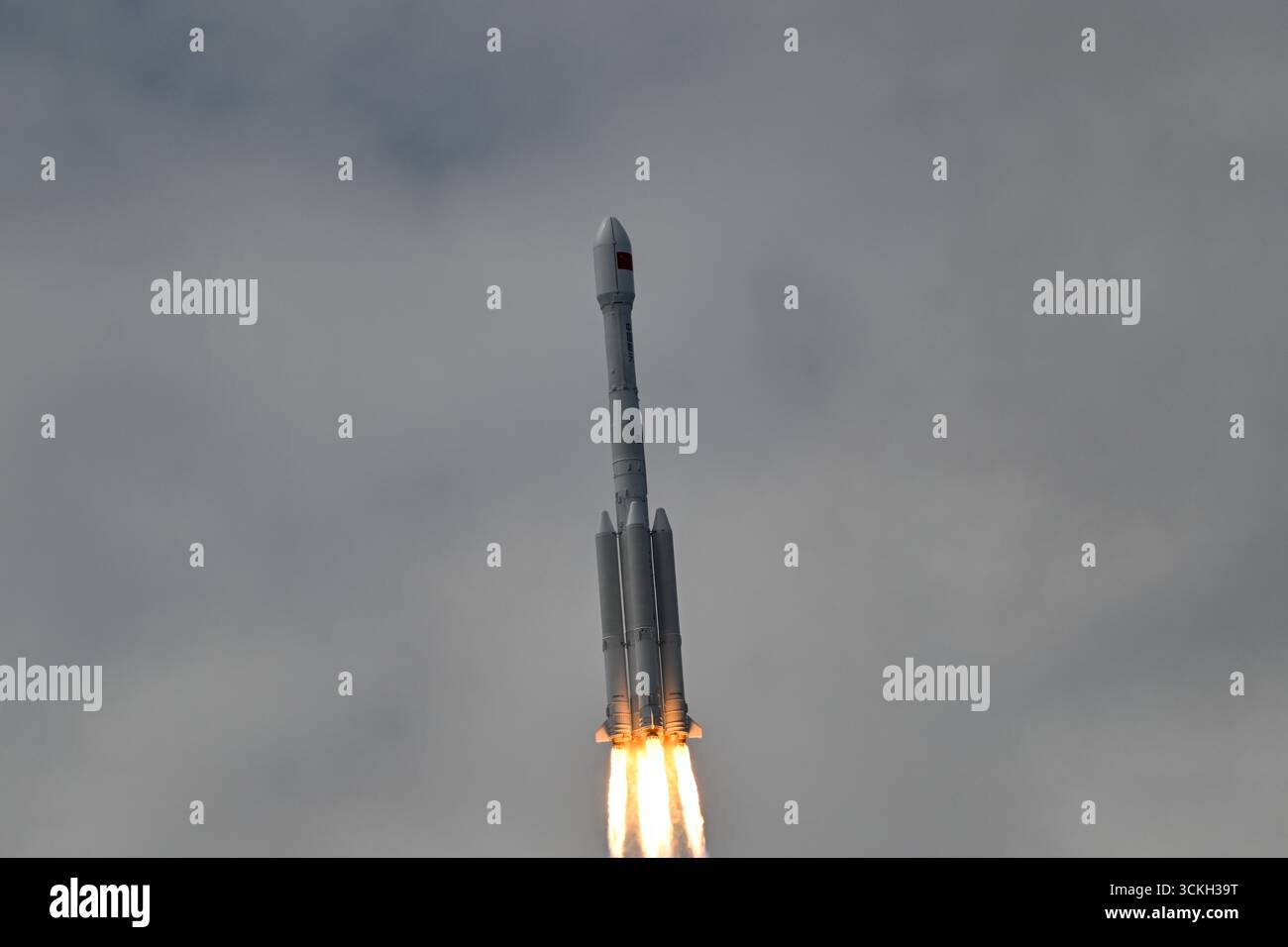 A modified Long March 7 carrier rocket carrying the Yaogan 45 satellite ...