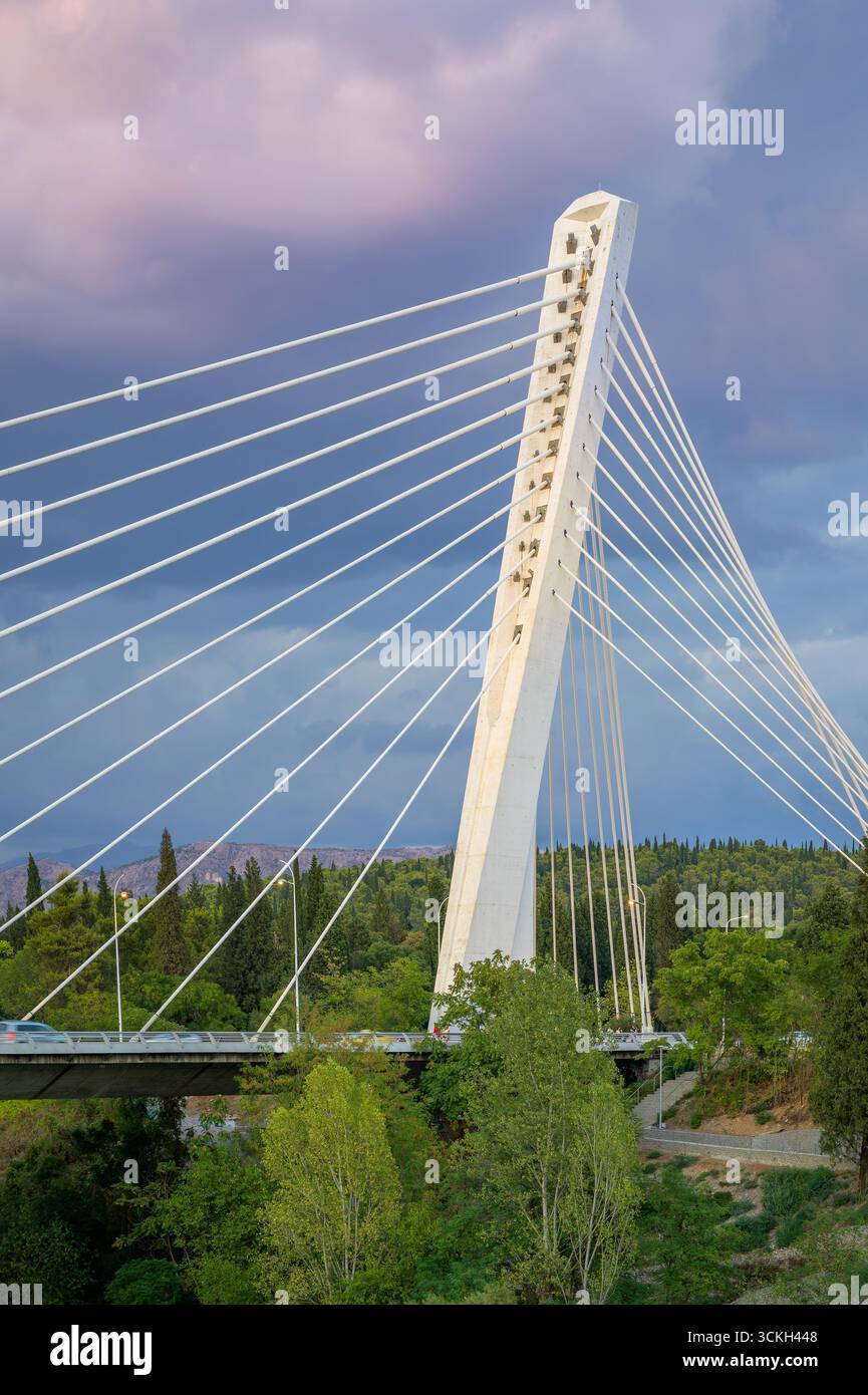 Podgorica, Montenegro - Augutst 25, 2025: Millennium Bridge features ...