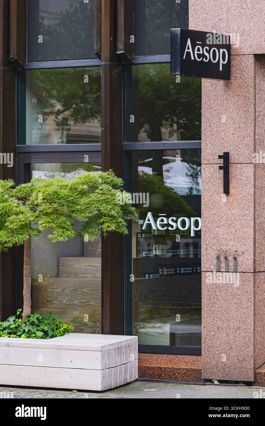 Aesop luxury skincare brand retail shop logo on the storefront Stock ...