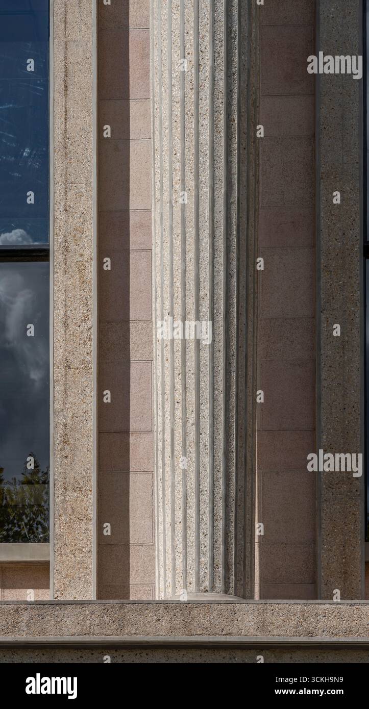 Paris, France - 09 09 2025: Palais d'Iéna. Detail view of the side of ...
