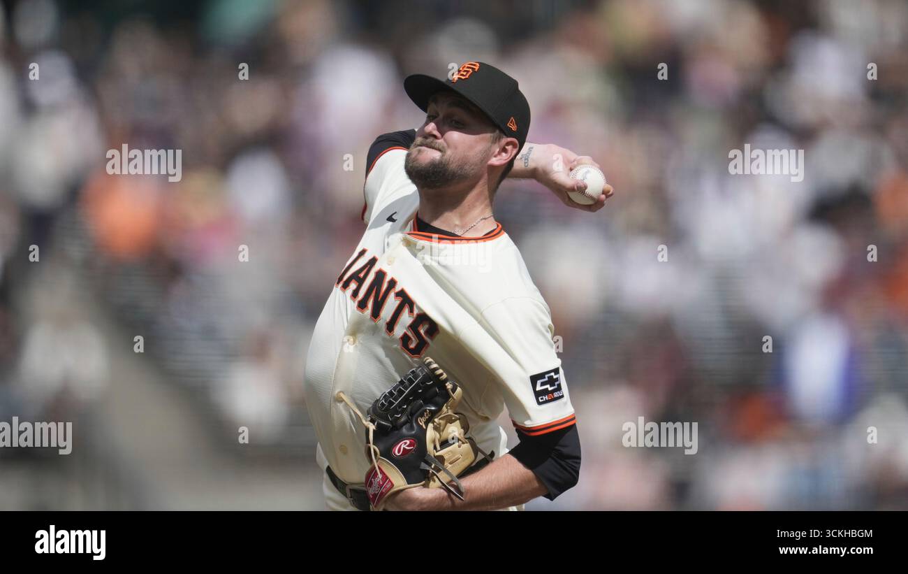 San Francisco Giants pitcher JT Brubaker during a baseball game against ...