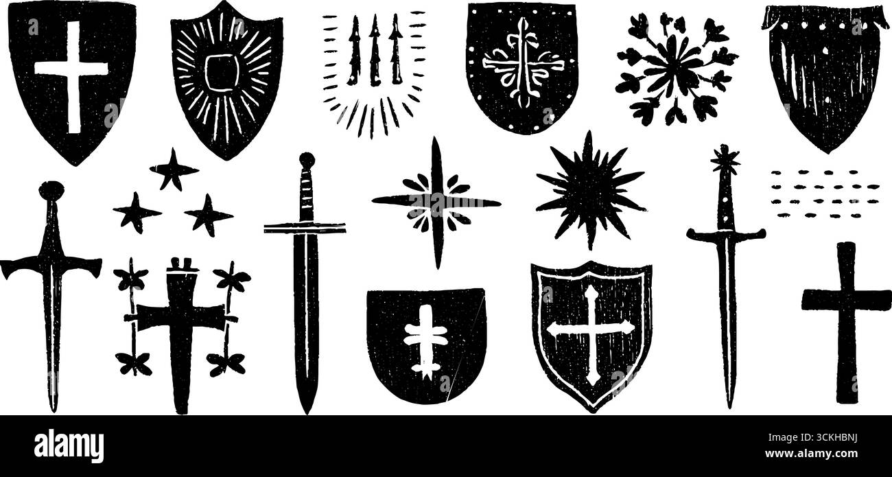 Intricate heraldic shields Stock Vector Images - Alamy