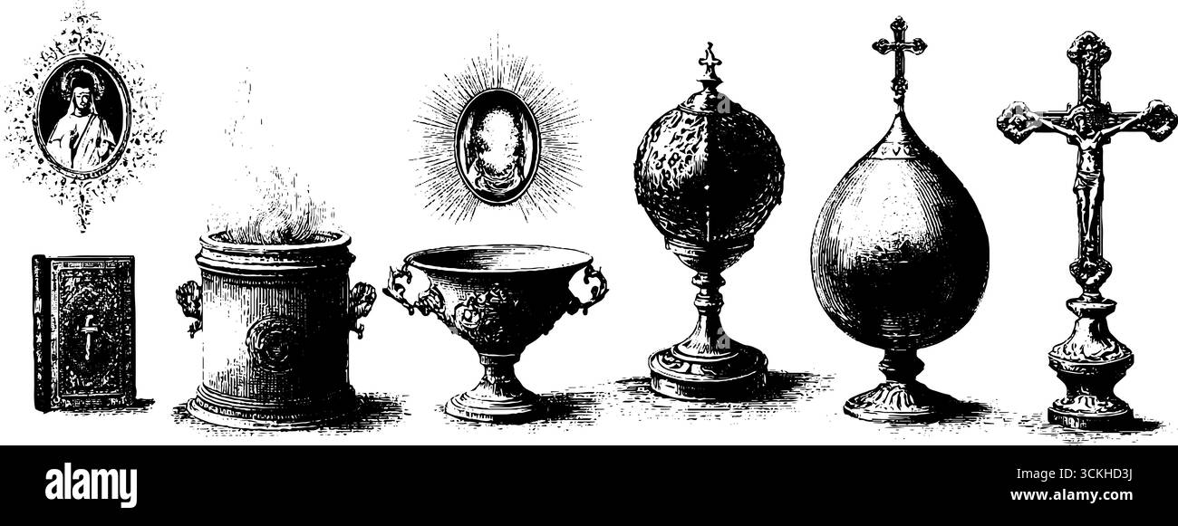 Devotional artifacts Stock Vector Images - Alamy