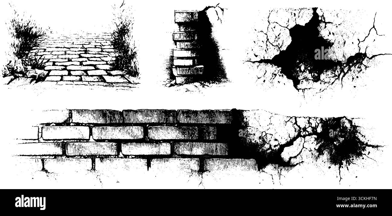 Cobblestones or setts Stock Vector Images - Alamy